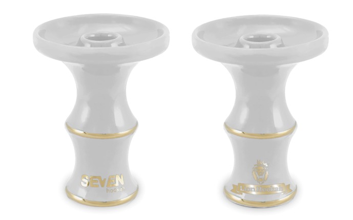 ROSH SEVEN LION HOOKAH SMALL GOLD BRANCO - Lion Hookah
