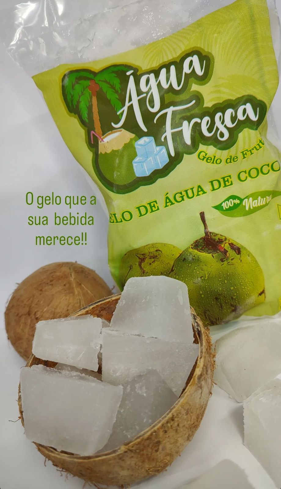 GELO COCO SABORIZADO TRADICIONAL 1KG ÁGUA FRESCA - Lion Hookah